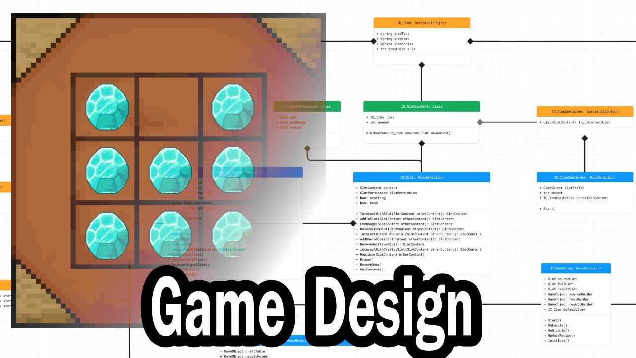 Minecraft Like Inventory & Crafting System in UML, Unity - Game Design ...