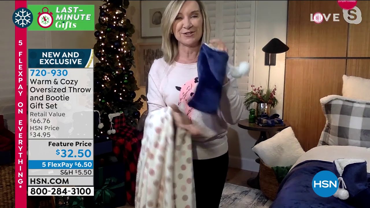 Warm Cozy Oversized Throw and Bootie Gift Set - YouTube