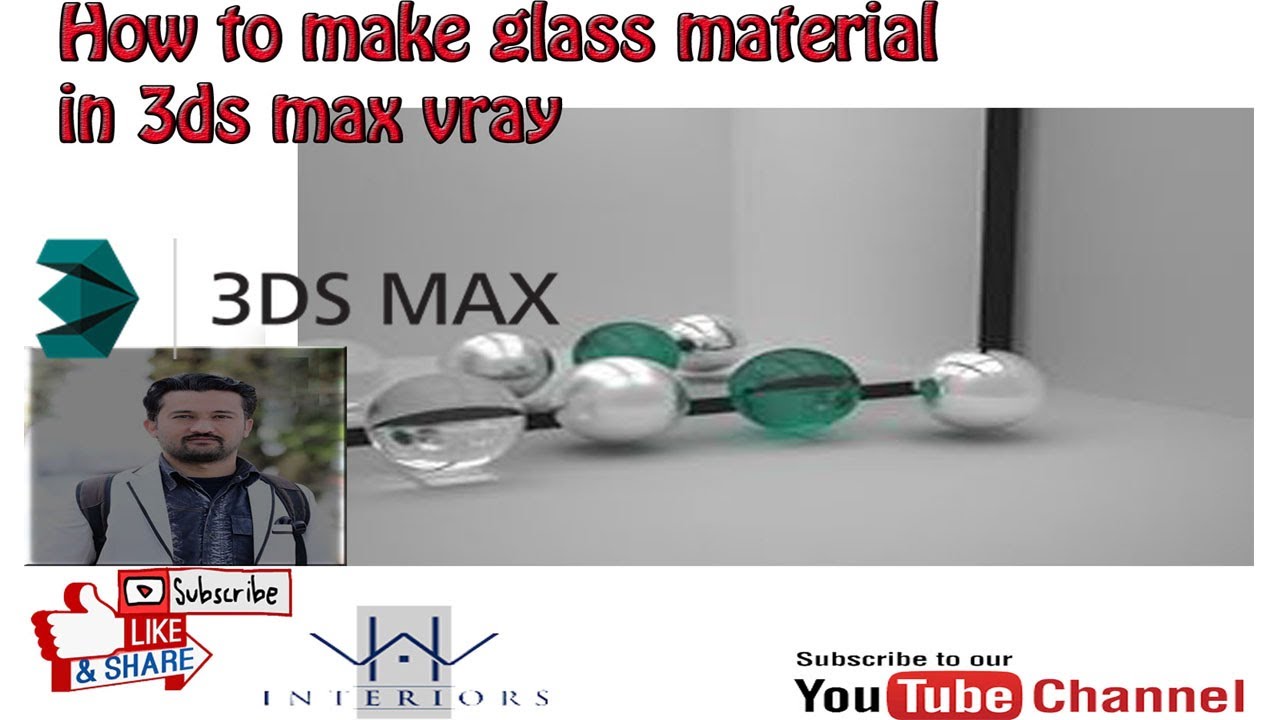 how to make glass material in 3ds max vray - YouTube