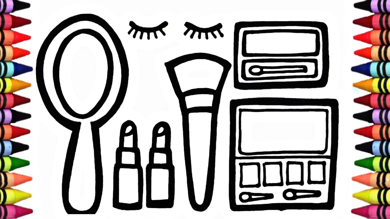 How To Draw Make Up Set For Kids & Toddlers | Easy Drawing/ Step-By ...