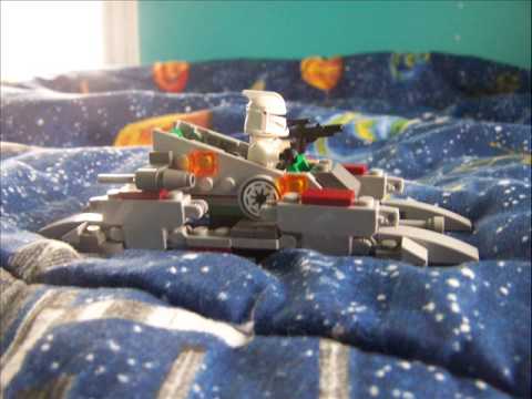 lego clone battle pack moc custom made walker, speeder at-sw - YouTube