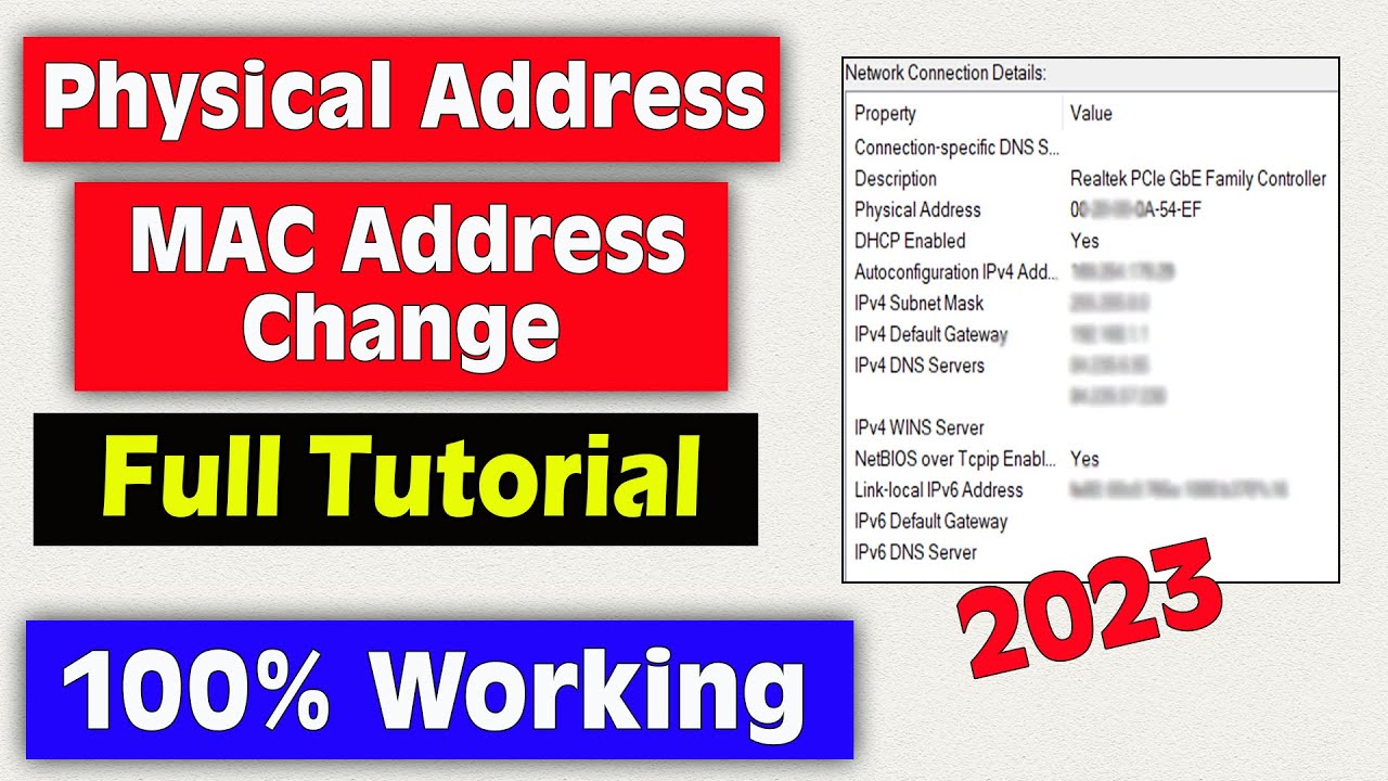 How to Change Mac Address in Windows 10 or 11 | Change MAC Address in ...