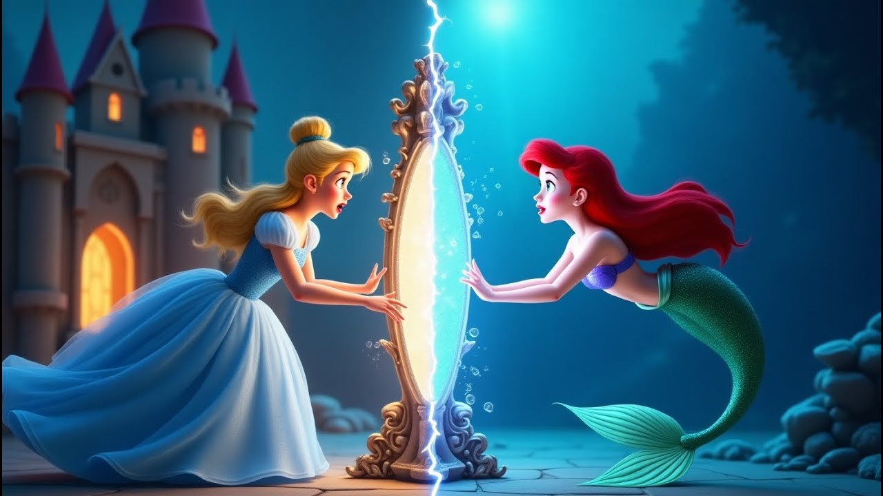 Cinderella Enters Ariel’s World Through a Secret Mirror… What She Finds ...