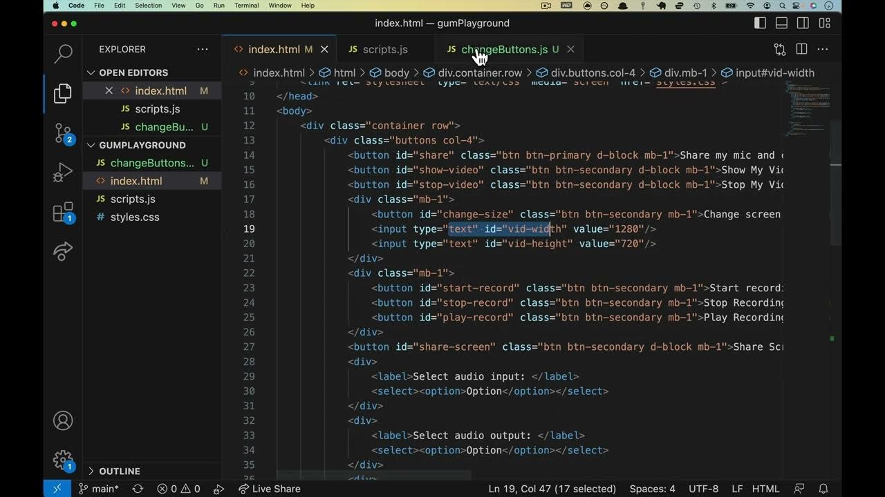 Introduction to WebRTC #7 - UI Updates for webrtc intro - webrtc - YouTube