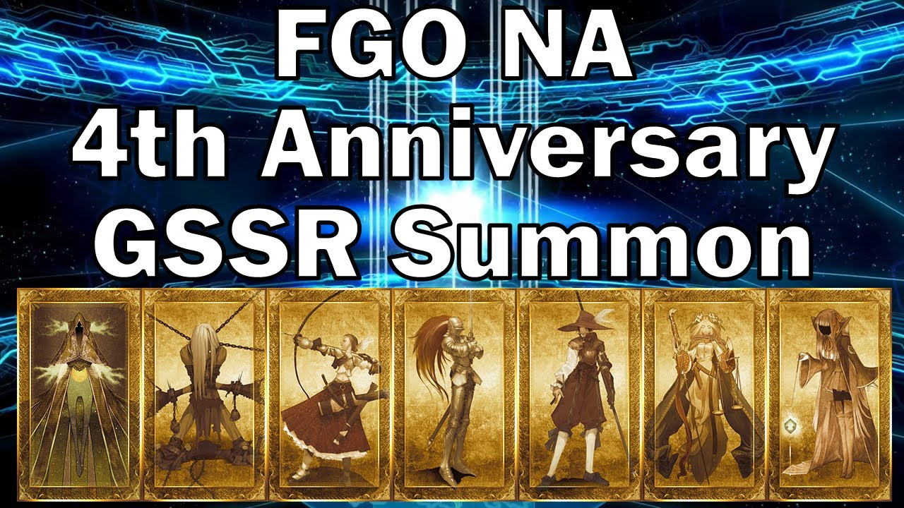 FGO NA 4th Anniversary GSSR Summons - Knights Banner - YouTube