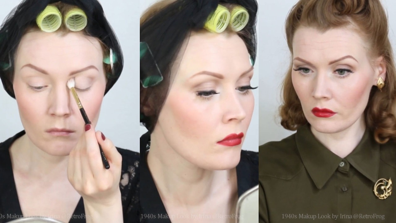 An Easy 1940s Makeup Look for WW2 Era Women - YouTube