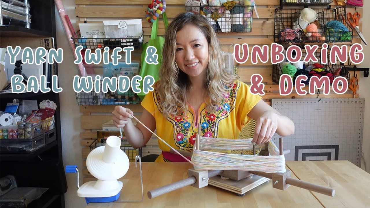 Yarn Swift & Yarn Ball Winder unboxing & demo -- Christmas gifts from ...