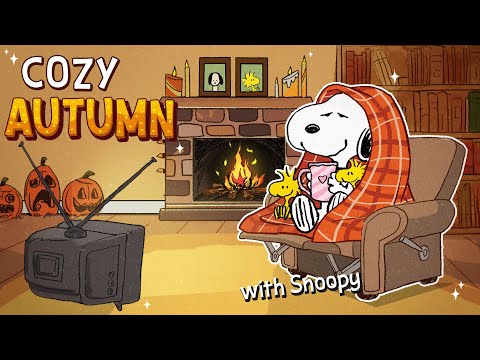 Cozy Autumn Day with Snoopy Jazz ☕ 🍁🎃| Fall Jazz Music for Work & Relaxation