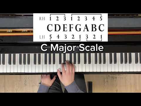 C Major Scale Piano #pianobeginner #pianotutorial #pianoscales - YouTube