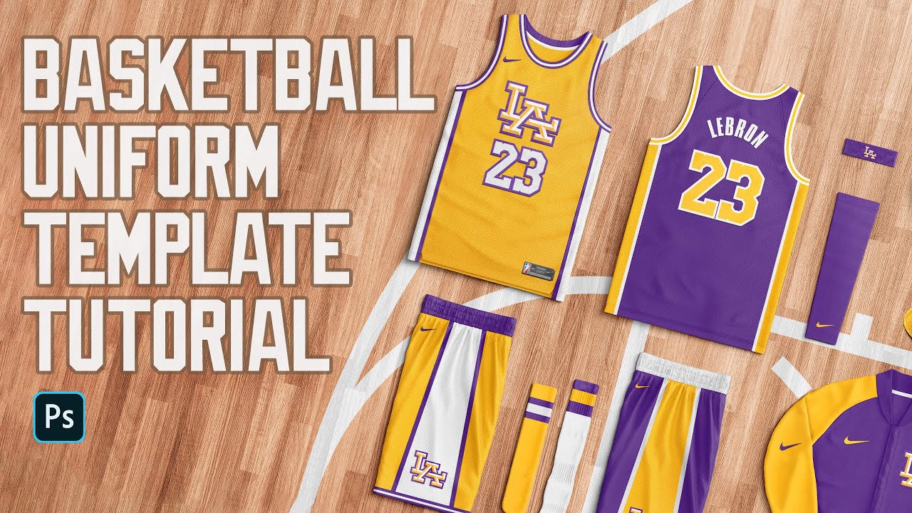 Basketball uniform flat lay photoshop mockup tutorial - YouTube