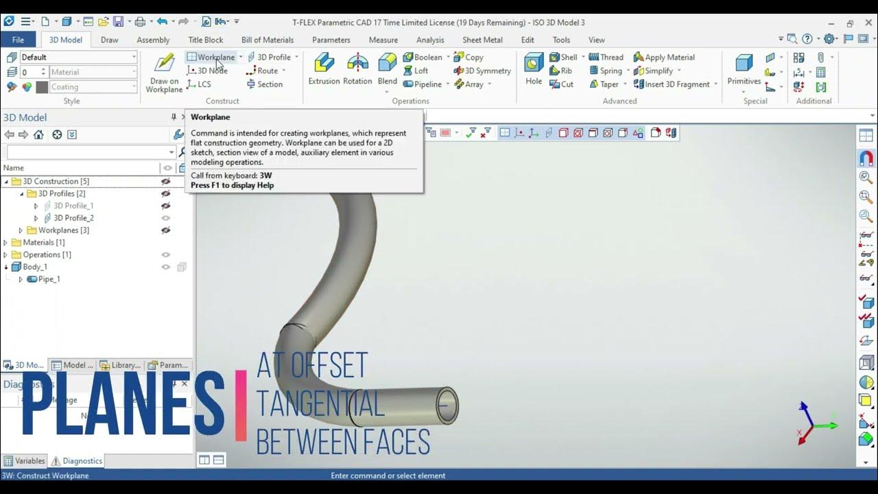 How to Create PLANE in T-Flex Part 1 || T-Flex INDIA || 3-D Modeling and Parametric Drafting ...