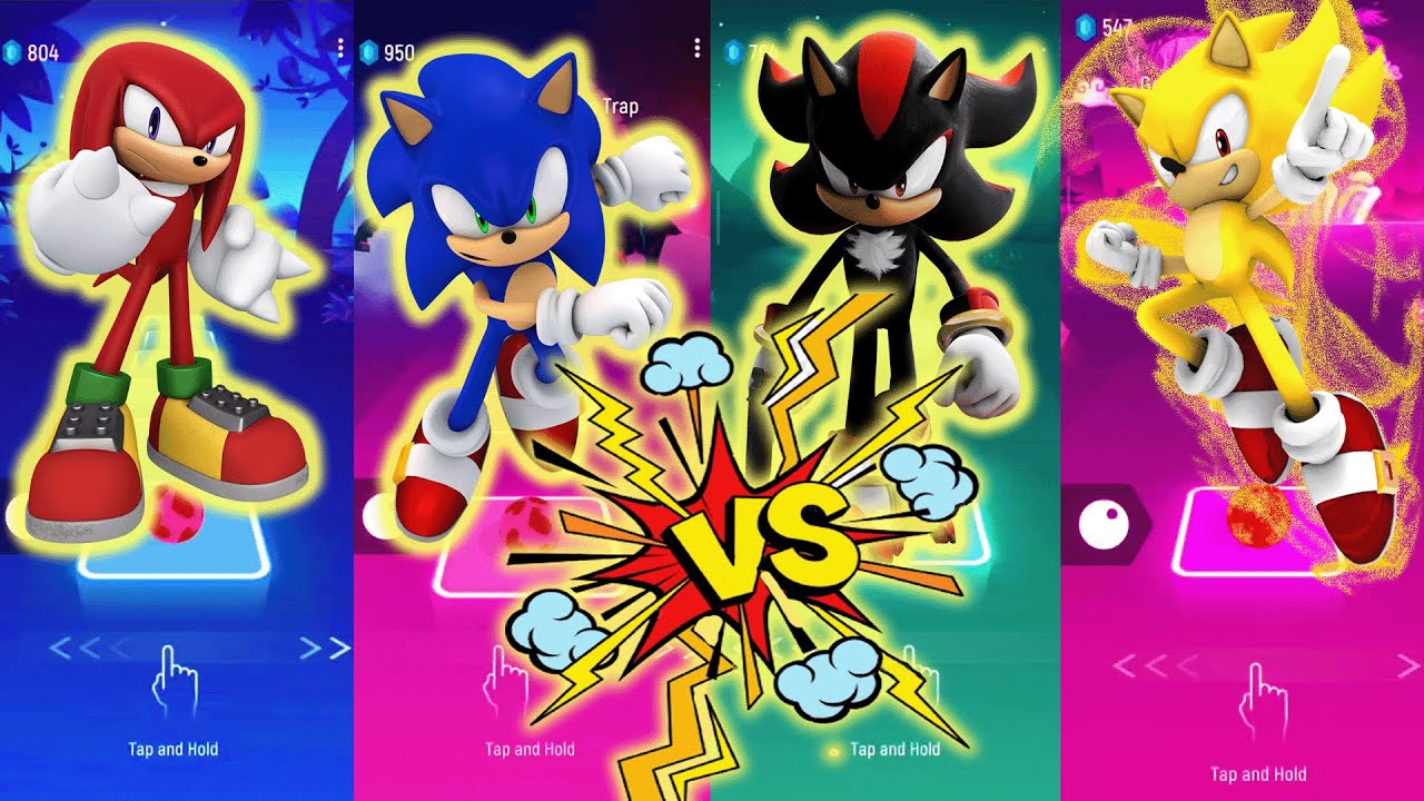 Who will win?Echidna Knuckles vs Sonic the Hedgehog vs Dark super Sonic ...