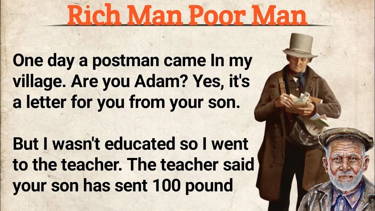 Learn English Through Story Level 3🔥| Rich Man Poor Man | English Story ...