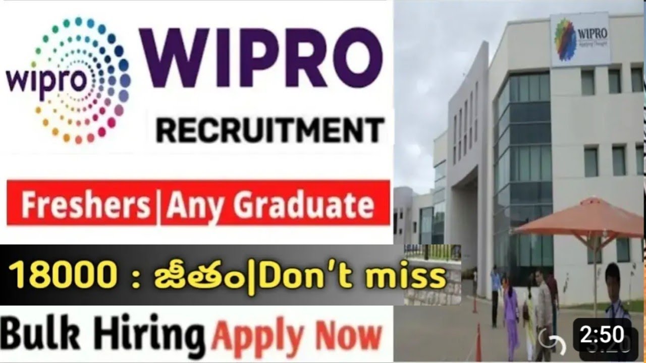 Latest Walk in interview Wipro company/freshers/any degree/Wipro jobs ...
