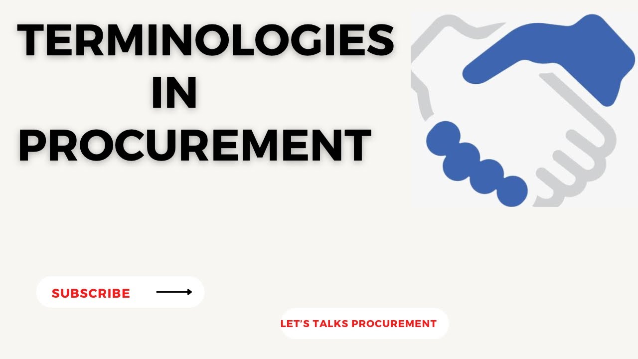 Terminologies in Procurement || Part No. 07 -#procurement # ...