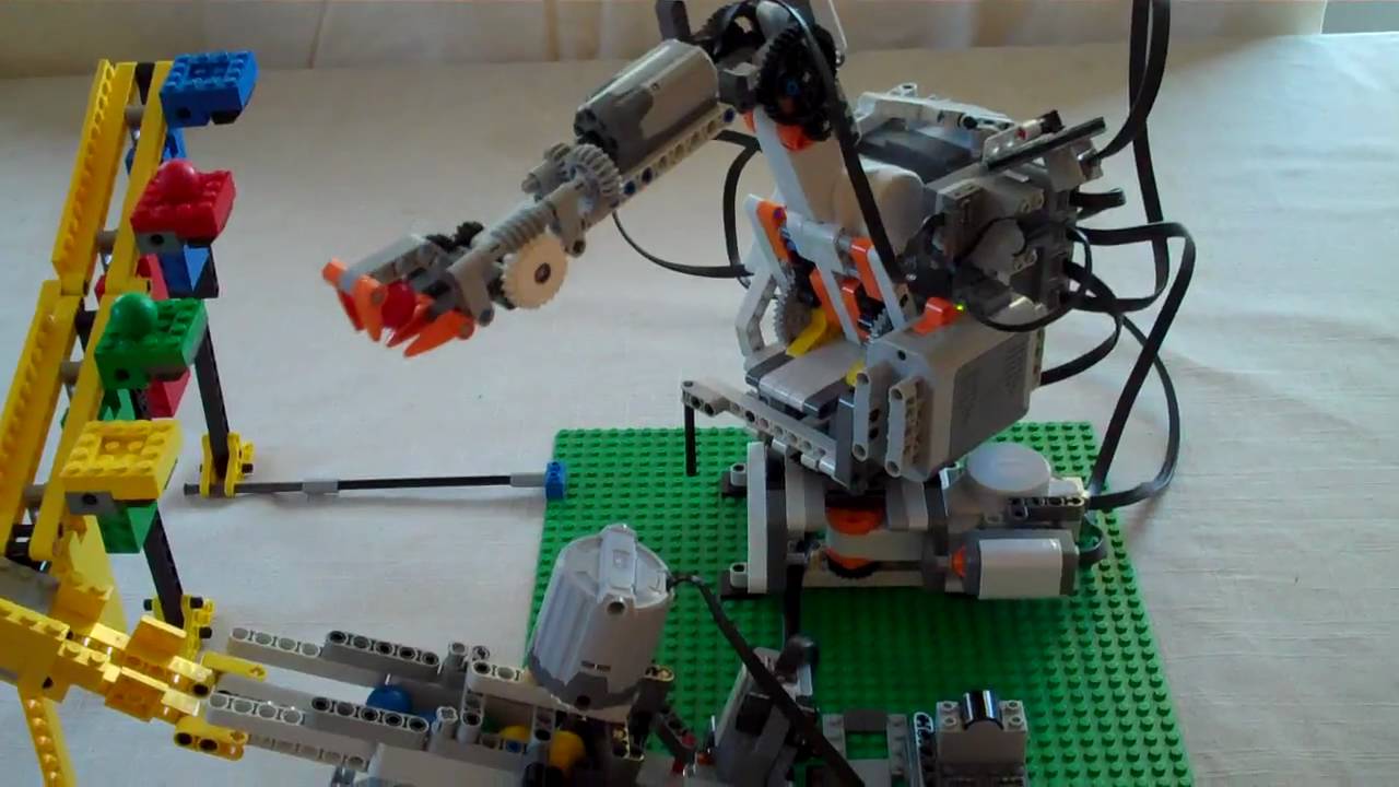 Robot arm marble sorter - YouTube