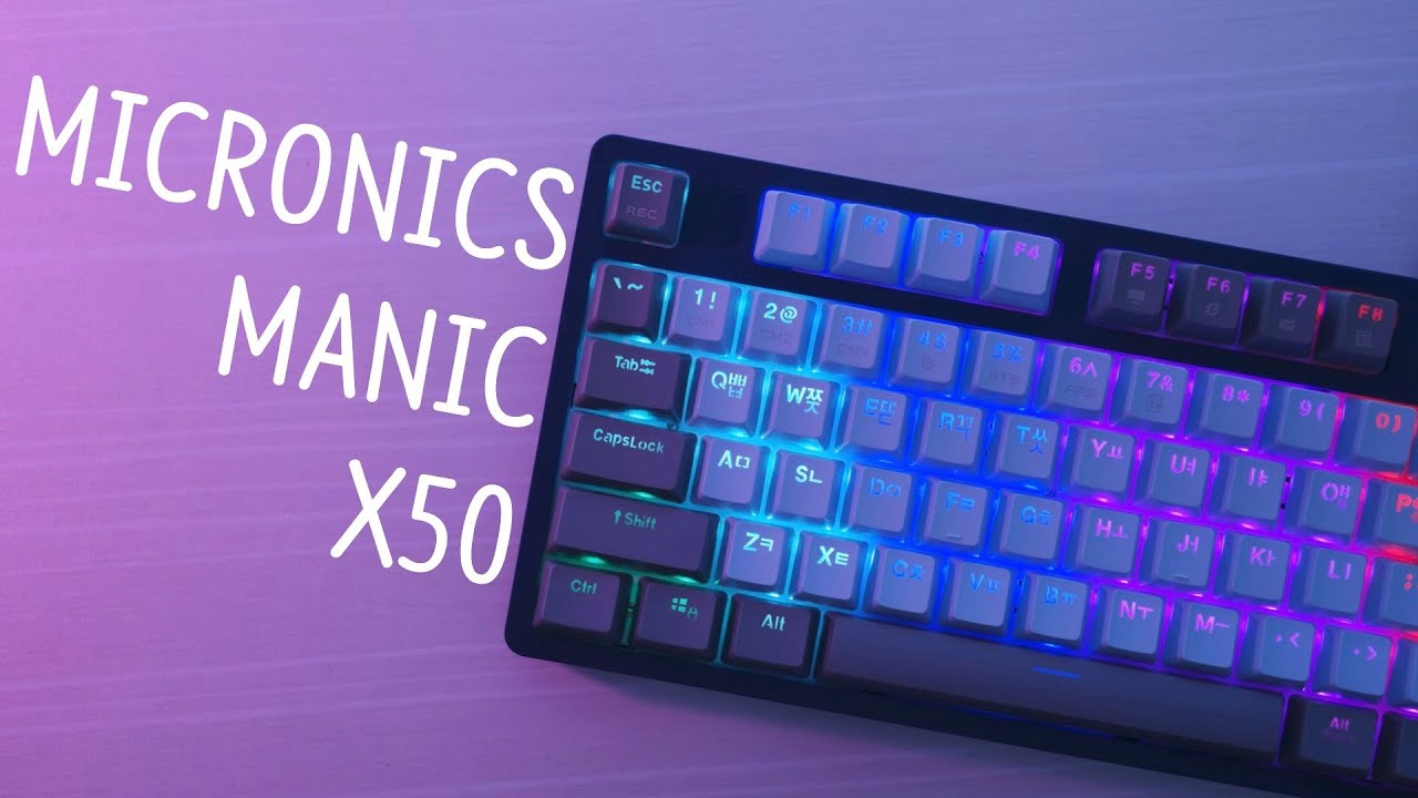 Micronics MANIC X50 Gaming Keyboard Unboxing & Typing Sounds (Jixian 4. ...