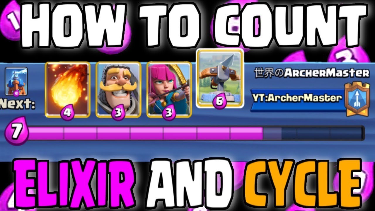 HOW TO COUNT ELIXIR AND CYCLE - CLASH ROYALE - - YouTube