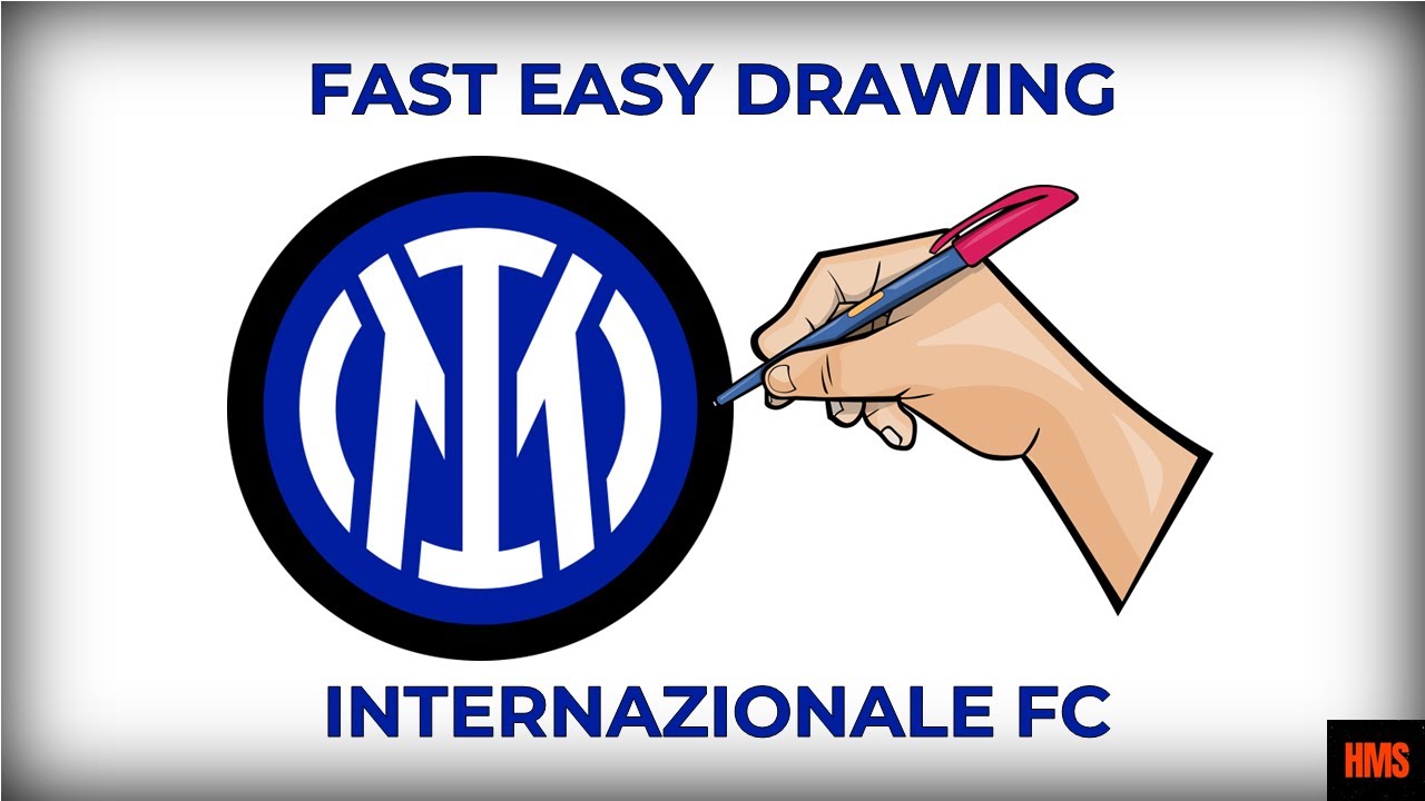 Easy Drawing | Internazionale F.C. / How to Draw Football Club Logos | Inter Milano F.C. - YouTube