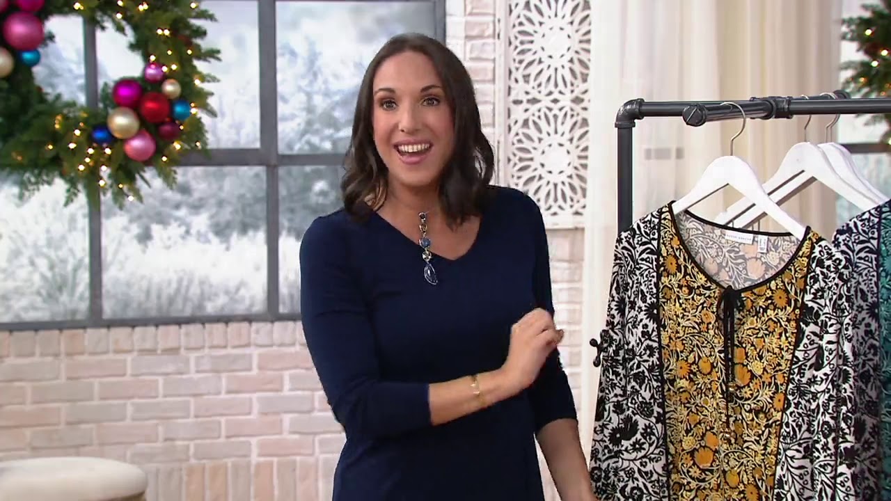 Susan Graver Printed Liquid Knit Top on QVC - YouTube