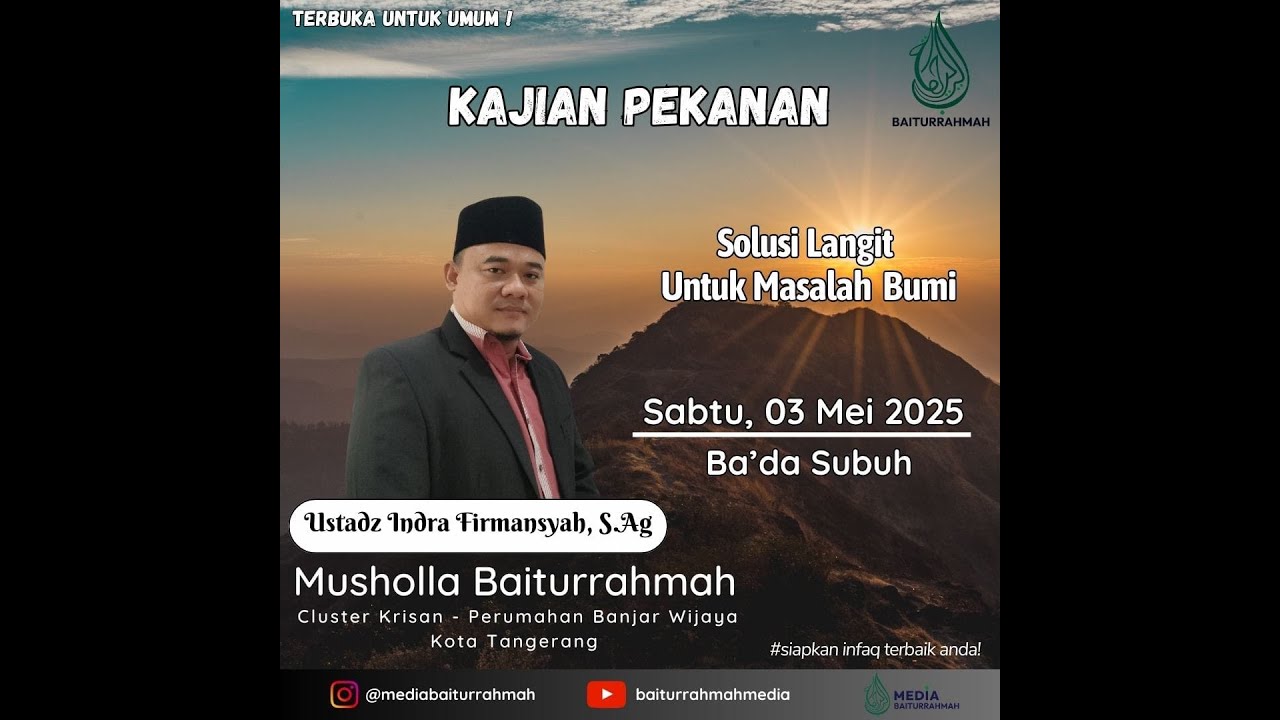 Solusi Langit Untuk Masalah Bumi (Ustadz Indra Firmansyah, S.Ag) - YouTube