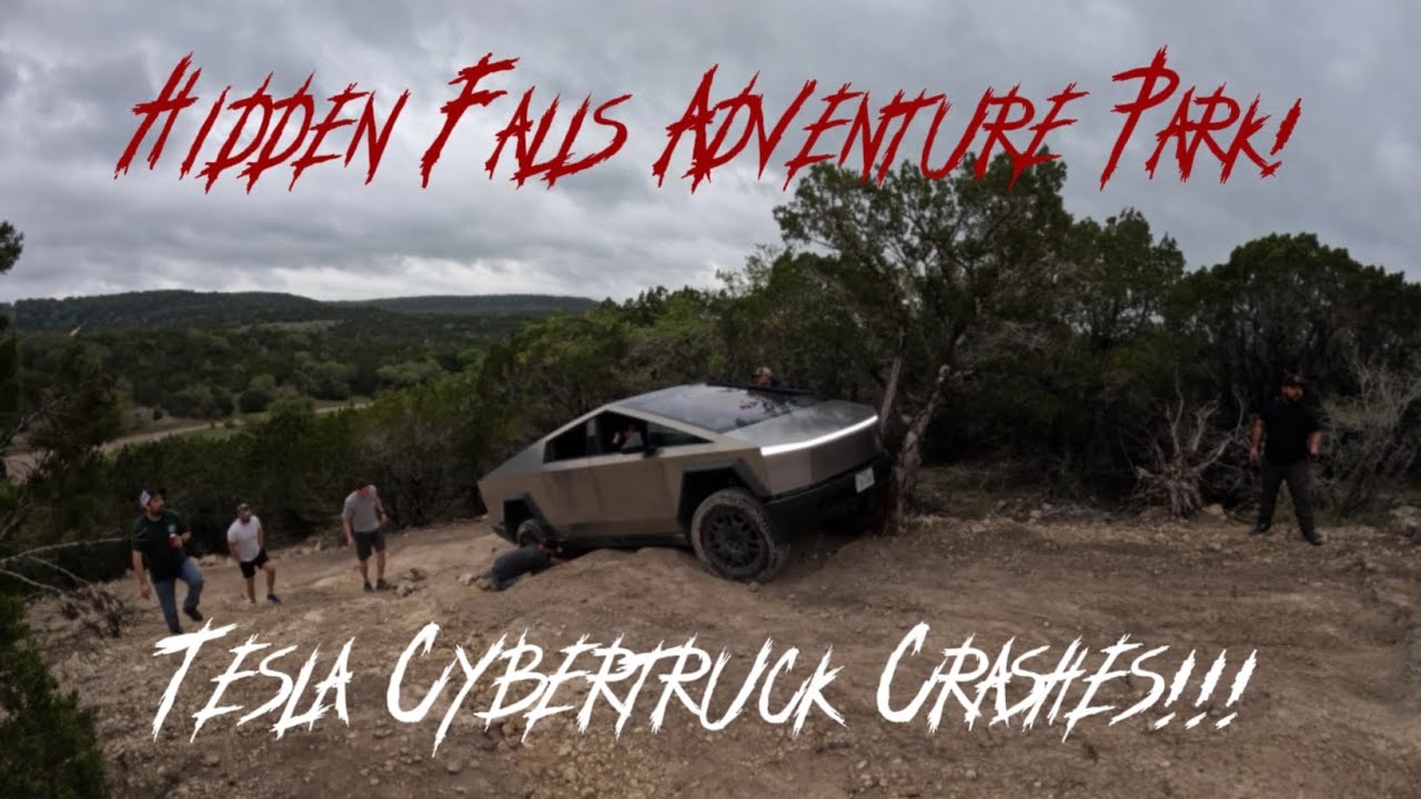 Tesla Cybertruck crashes into tree at Hidden Falls Adventure Park ...