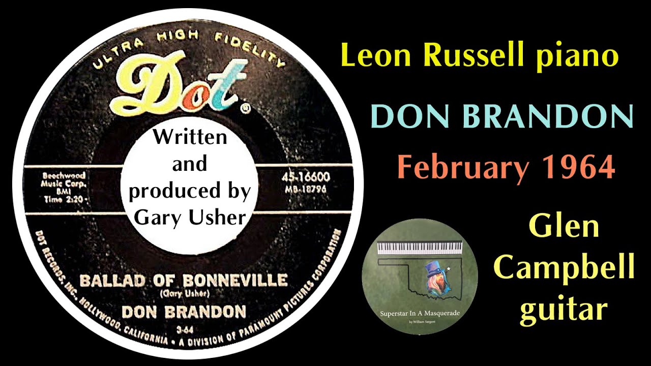 Don Brandon "Ballad of Bonneville" 1964 Leon Russell Glen Campbell Gary ...
