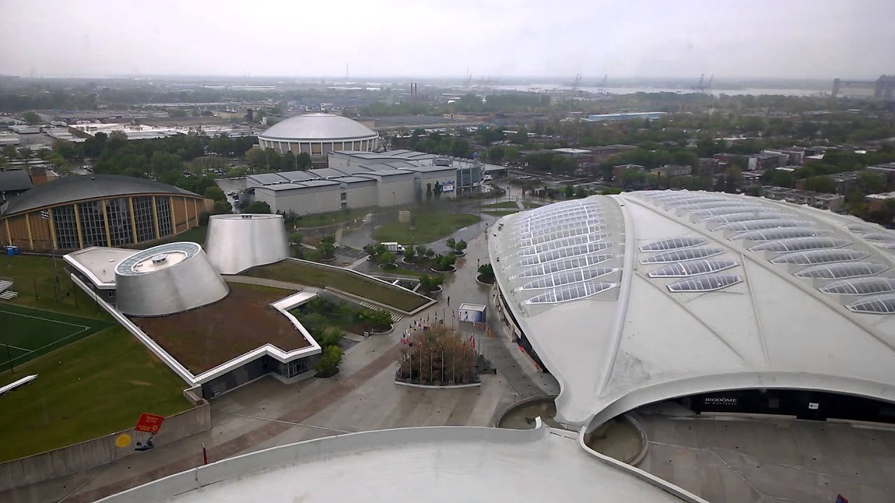 Olympic Stadium (Montreal ) - View from funicular - YouTube
