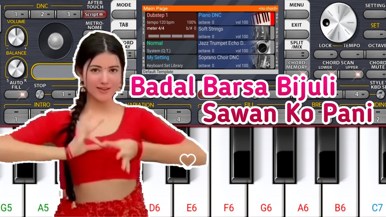 Badal Barsa Bijuli | Instagram Viral Song | Perfect Piano Tutorial | By ...