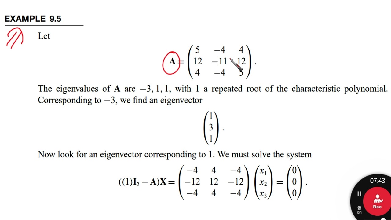 3- Eigenvalues and Eigenvectors- Examples- Part 3 - YouTube