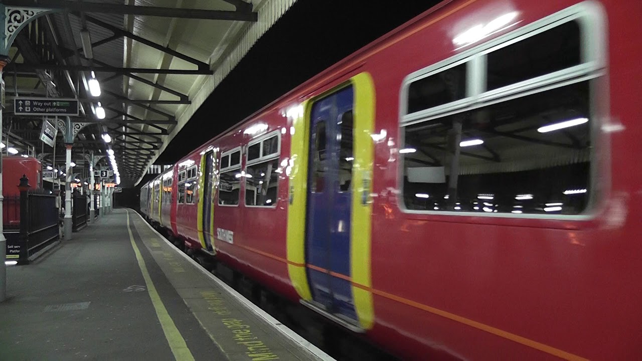 (HD) GBRf 66704 hauls a South West Trains 455 out of Clapham Junction ...