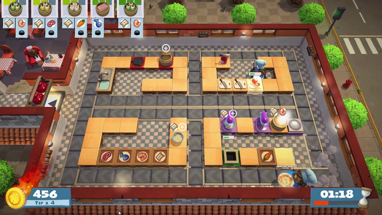 Overcooked 2 : Single Player 4 Star - Level Kevin-6 (Raccoon Chef ...