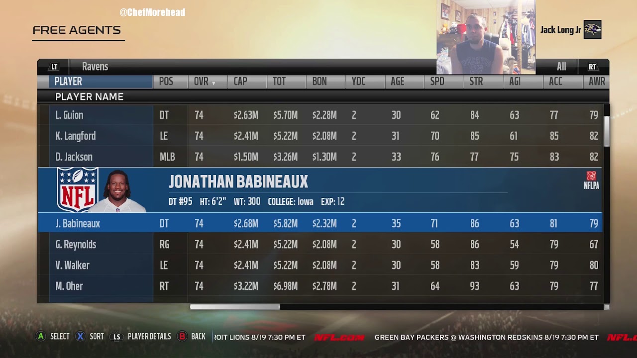 Madden NFL 18 Free Agents - YouTube