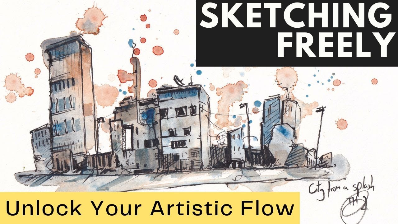 How to Draw an Imaginary City - Loose Sketching - YouTube