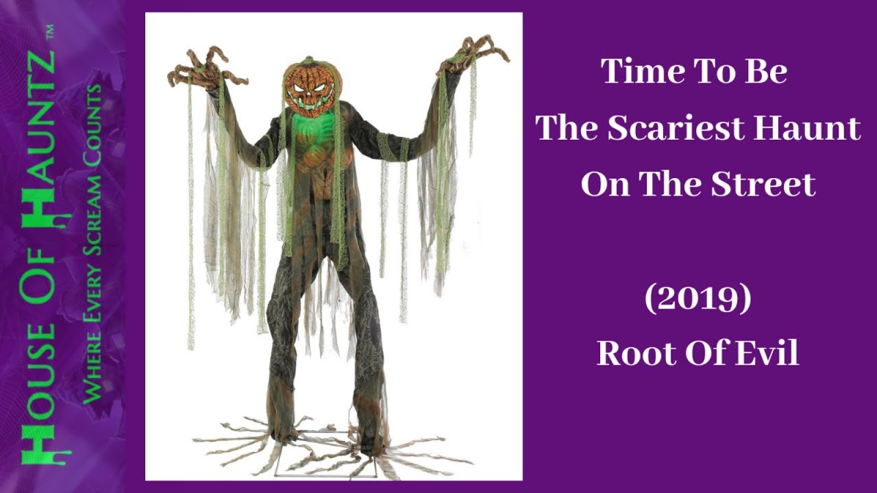 HUGE (7 Ft) Root Of Evil Animated Prop: Evil Pumpkin Talks! - YouTube