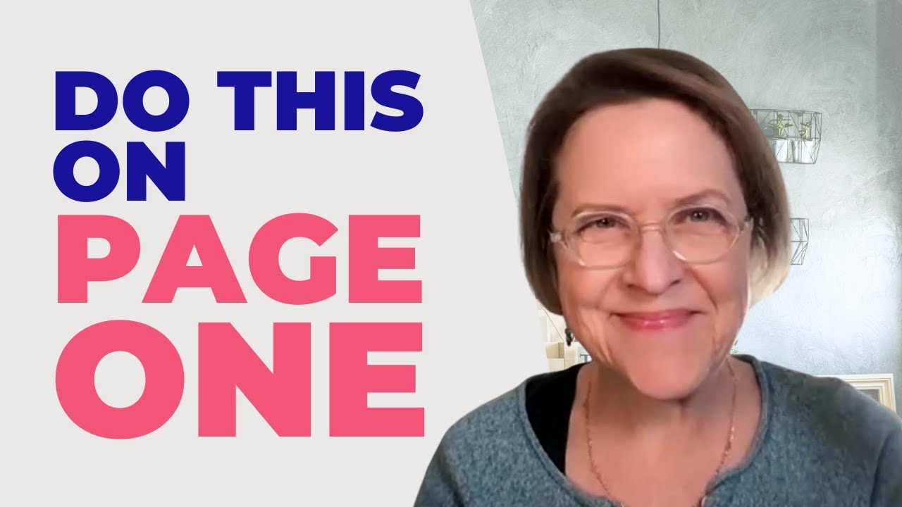 How to get your first page just right. - YouTube