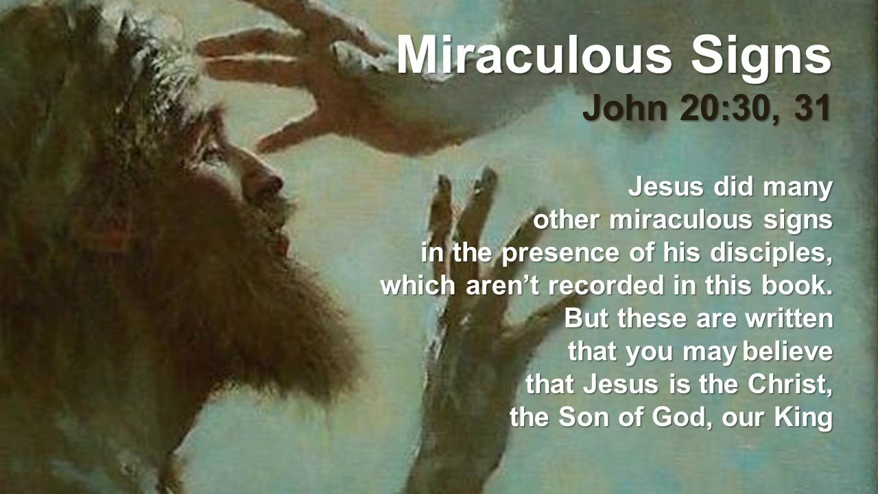 John 20 30 31 Miraculous Signs Memory Verse Song YouTube