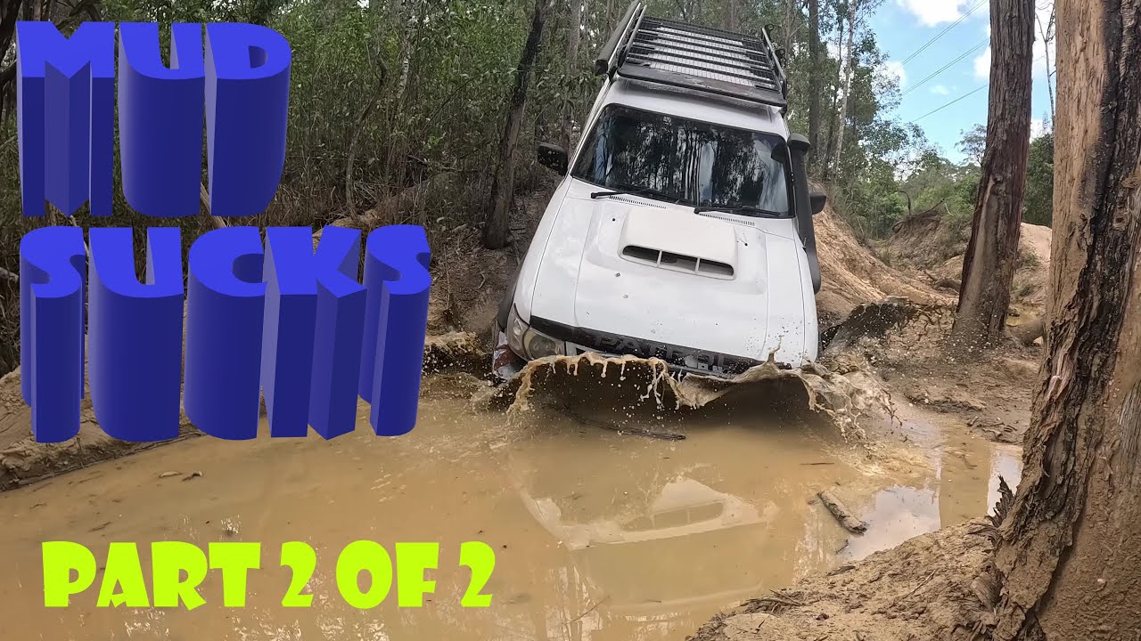 TWO Patrol's stuck in mud. Little Red track impossible to climb ...