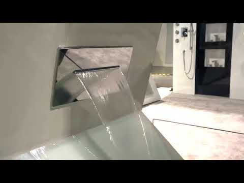 Aquatica Spring RC-300/140 Wall-Mounted Built-In Waterfall Shower - YouTube