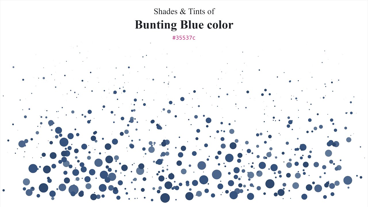 Shades & Tints of Bunting Blue color #35537c A Cool Blue color #2f496e ...