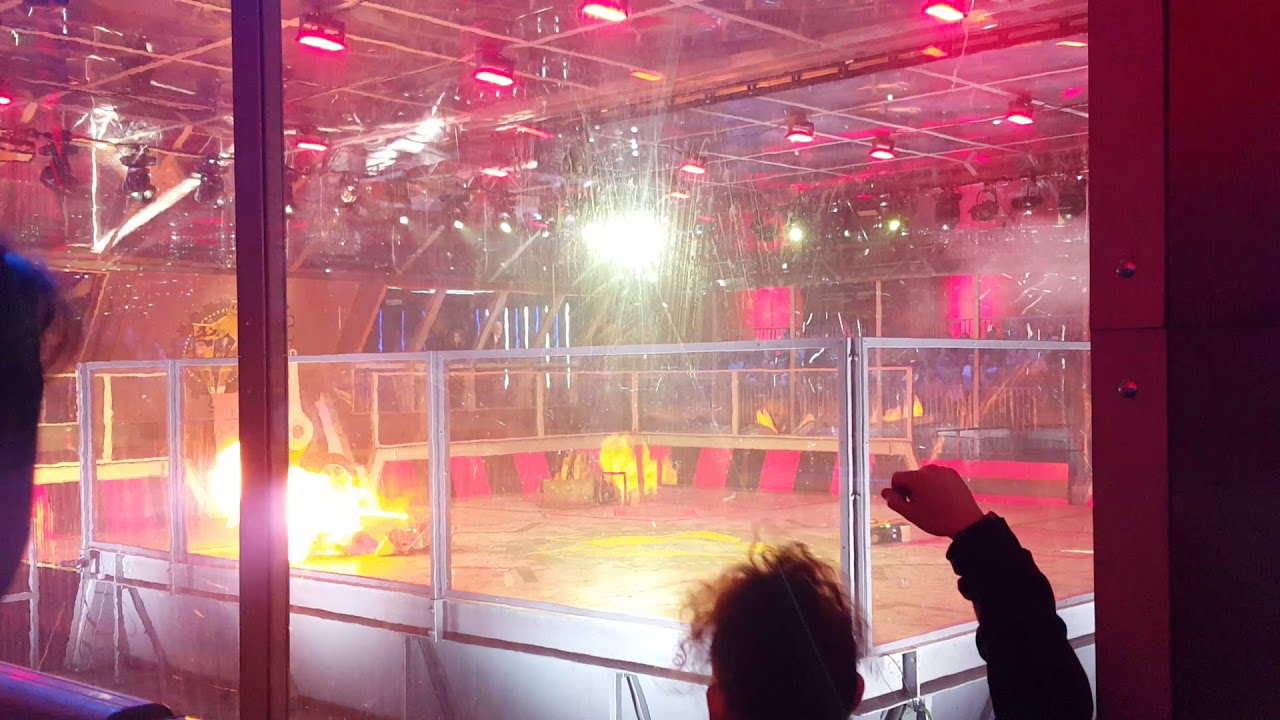 Robot Wars Series 10 Terrorhurtz/Vulture/Apex audience POV fight - YouTube