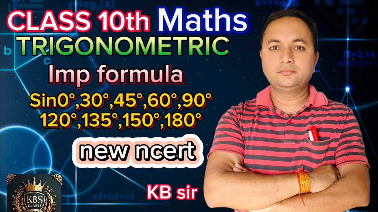 Trigonometric formula class 10th maths T-Ratio 0°to180° by KB sir - YouTube