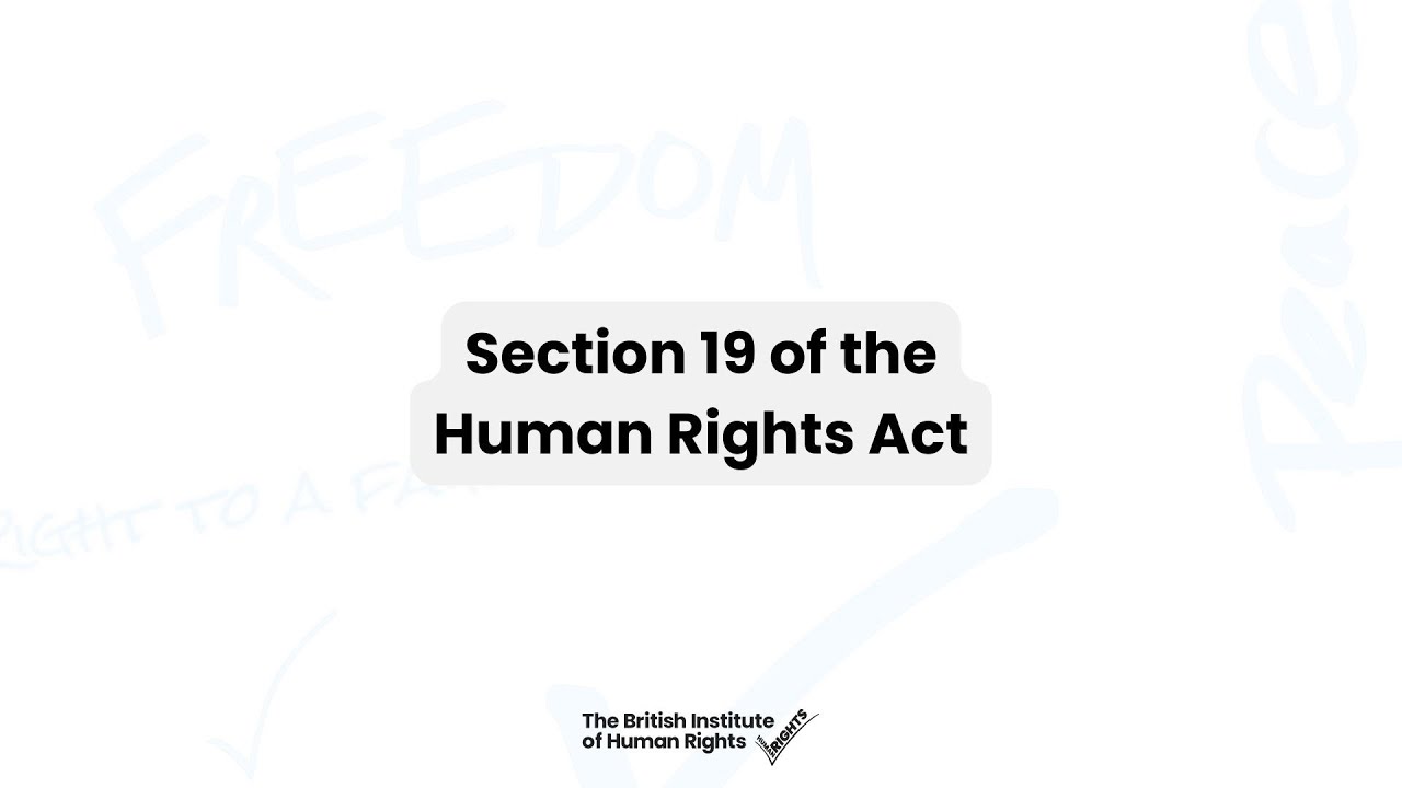 Section 19 of the Human Rights Act - YouTube