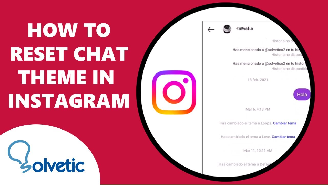 How to Reset Chat Theme in Instagram - YouTube