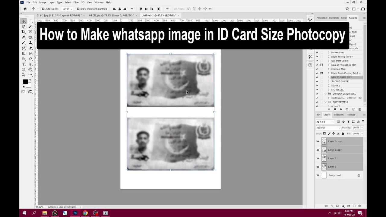 how to create a professional ID card photocopy | photocopy | Digital ...
