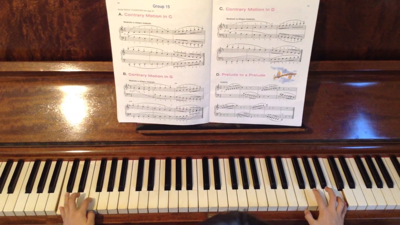 Contrary motion in C-Alfred's piano Technic complete level 2&3 p30 ...