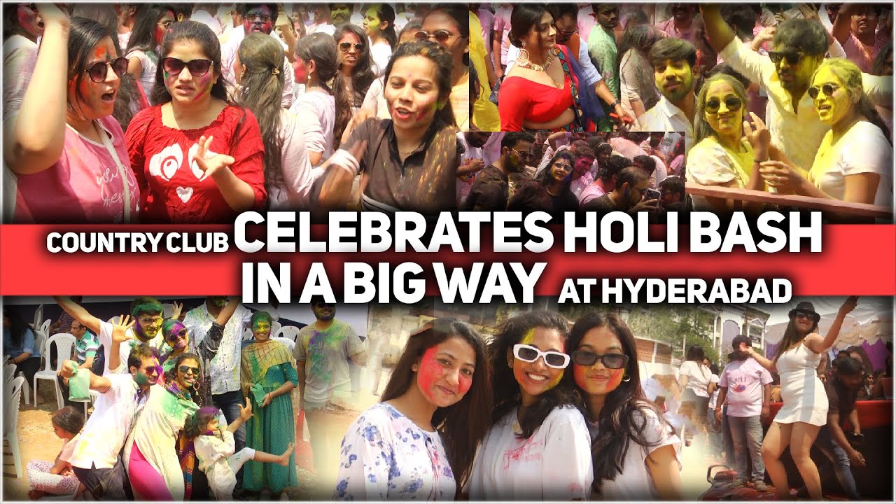 Holi Celebration At Country Club Begumpet | Holi Bash 2023 | Hybiz tv ...