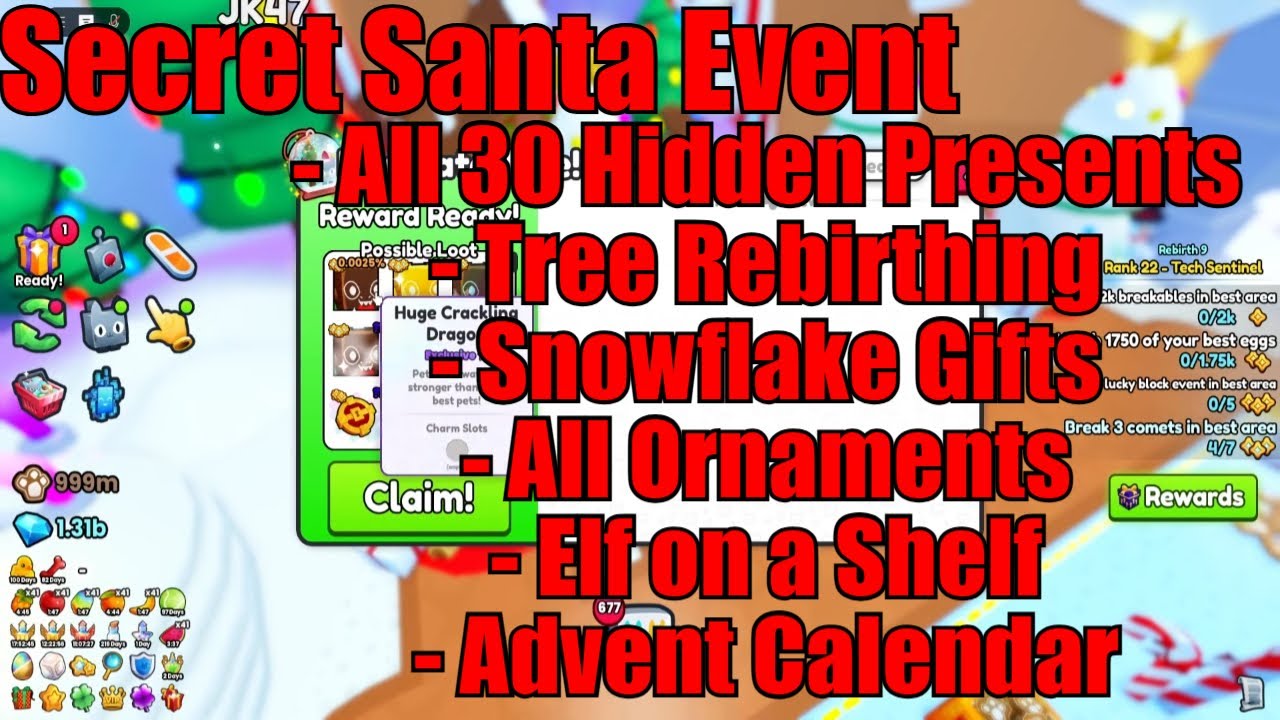 All 30 Hidden Presents in Pet Sim 99 Secret Santa (NO HUGES NEEDED ...