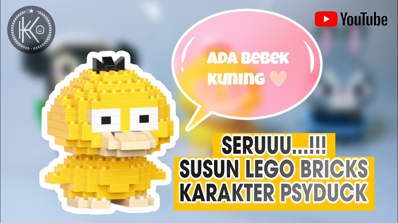 Cara Merakit Menyusun Lego Bricks Karakter Psyduck - YouTube