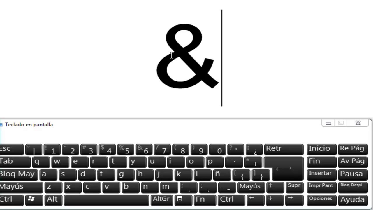 Para Que Sirve Alt + 38 En Mi Teclado (Aparece Signo) - YouTube